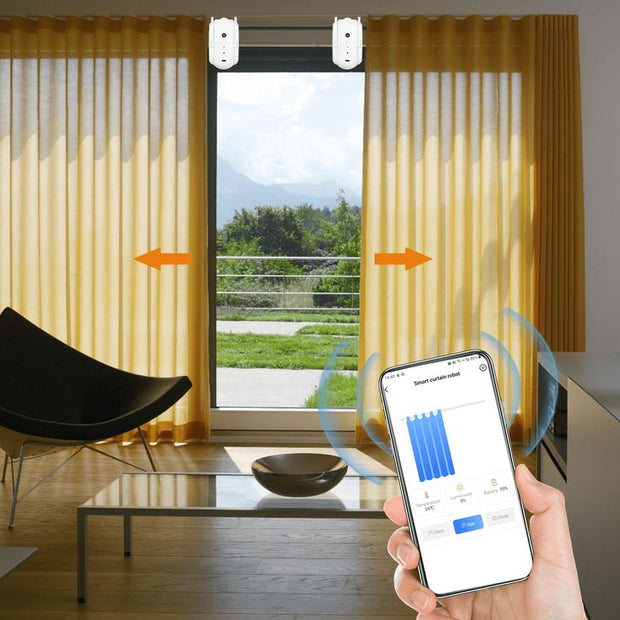 Motorized Curtains – Modern Trent Curtain